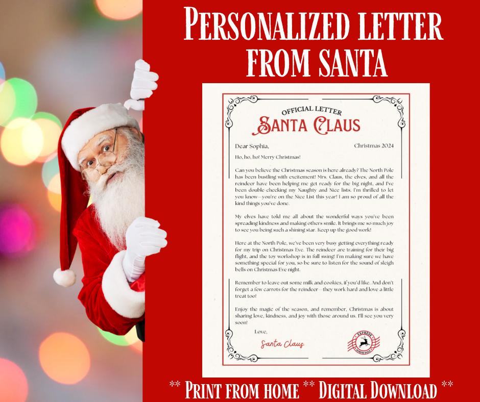 Personalized Letter From Santa - Etsy