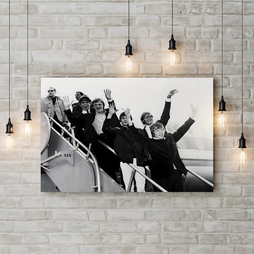 Hermans Hermits Arrive in New York 1966 Vintage Black and White ...