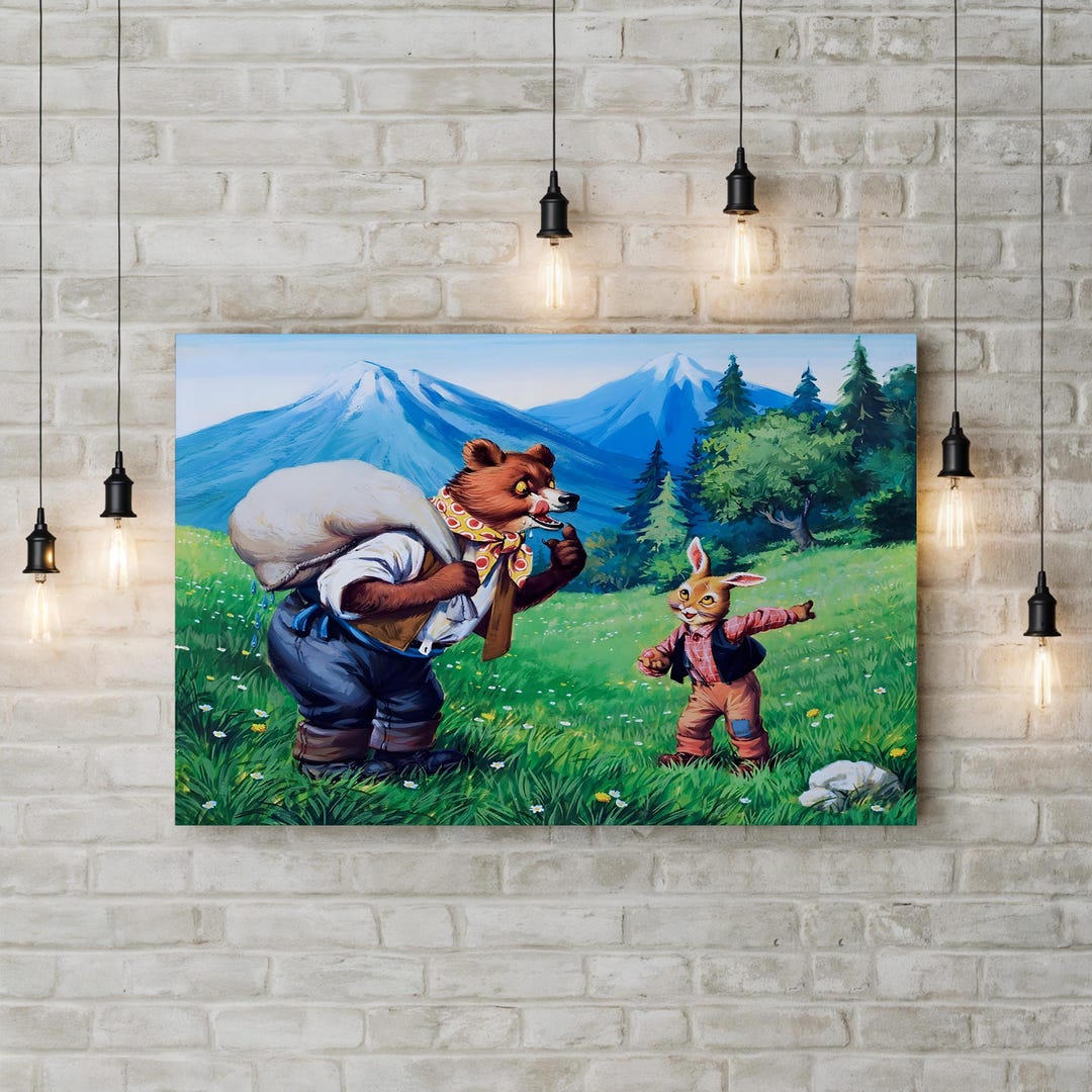 Brer Rabbit Illustration Art Print - Vintage Storybook Print From Uncle ...