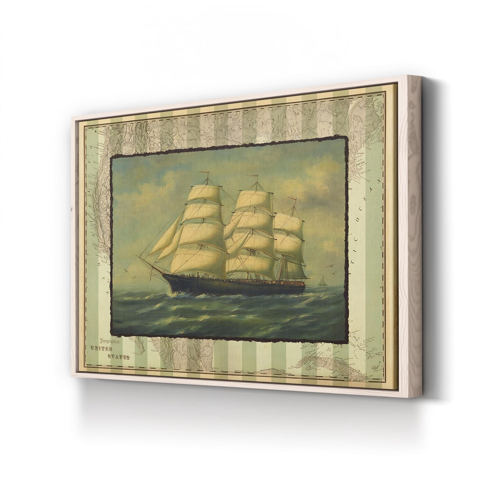 Vintage Tall Ship Sailing Print Classic Maritime Art Sailing Vessel ...