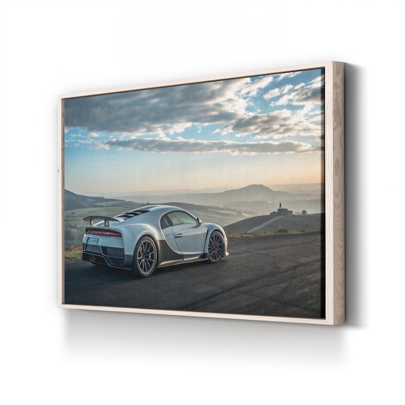 Bugatti V4 Canvas Art: Luxury Sports Car Rear View, Framed Automotive ...