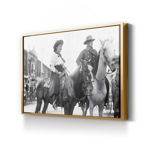 Vintage Cowboy and Cowgirl on Horseback Print From 1908 | Historical ...