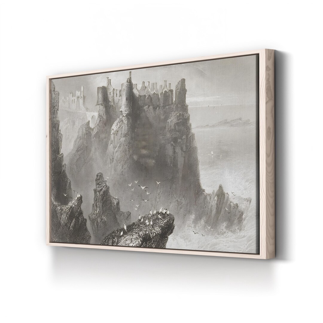 Dunluce Castle Art Print: Vintage Irish Castle Landscape - Etsy