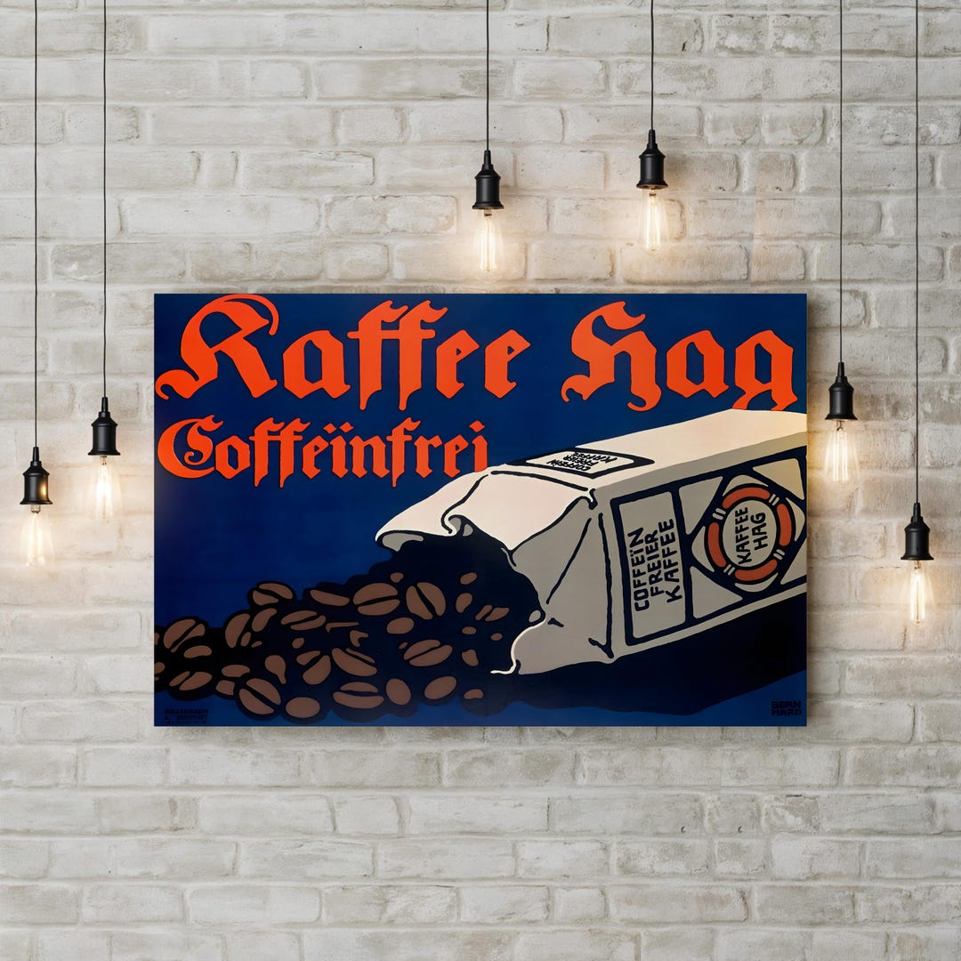 Vintage German Kraft Hag Coffee Advertisement - Retro German Coffee ...