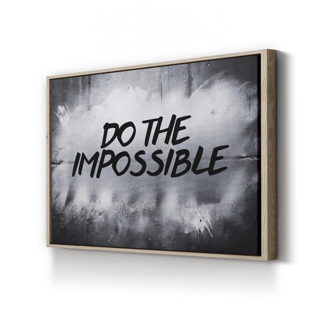 Do the Impossible Graffiti Canvas Art: Motivational Office Decor - Etsy