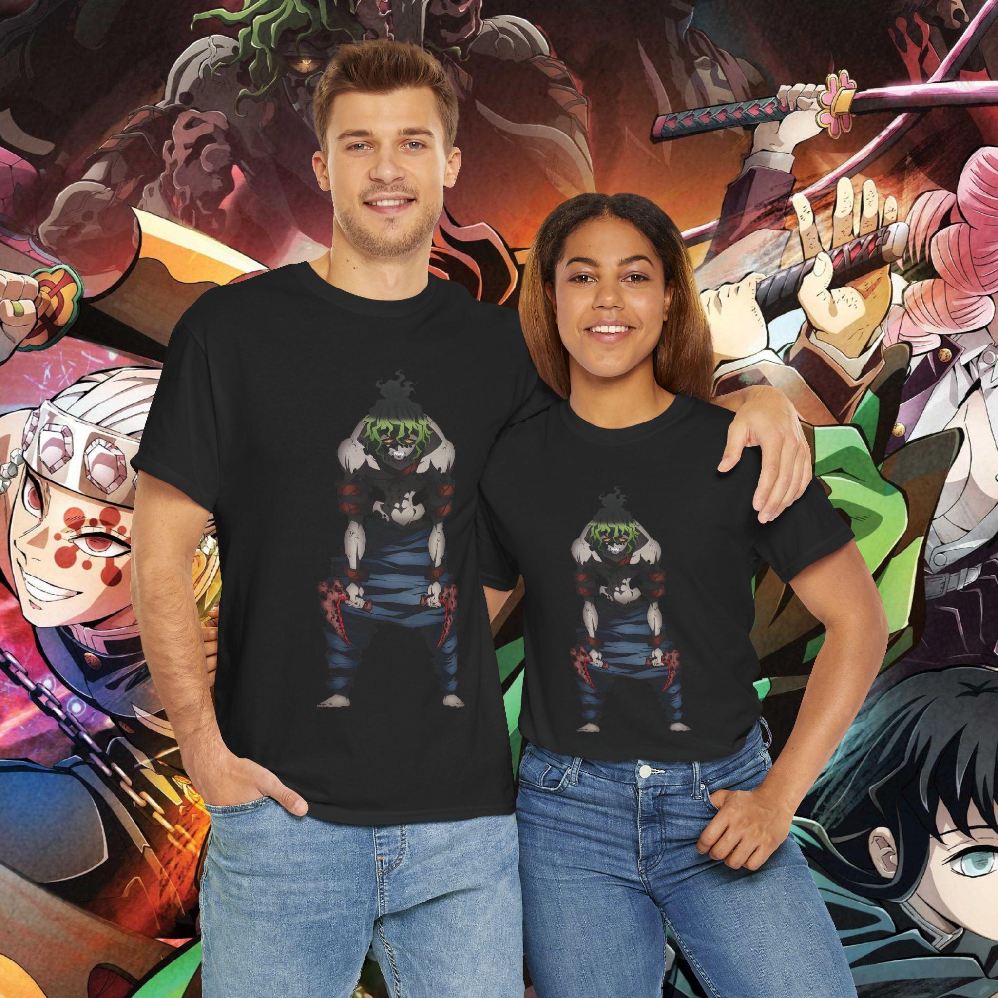 Demon Slayer Gyutaro T-shirt, Anime Graphic Tee, Unisex Heavy Cotton ...