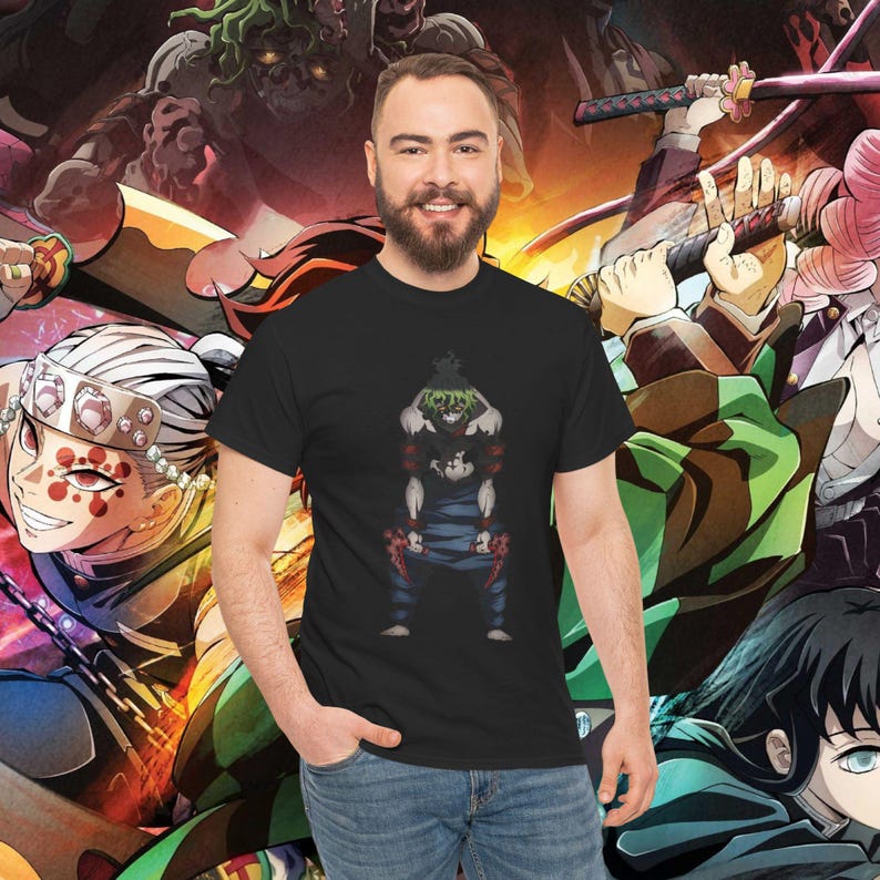 Demon Slayer Gyutaro T-shirt, Anime Graphic Tee, Unisex Heavy Cotton ...