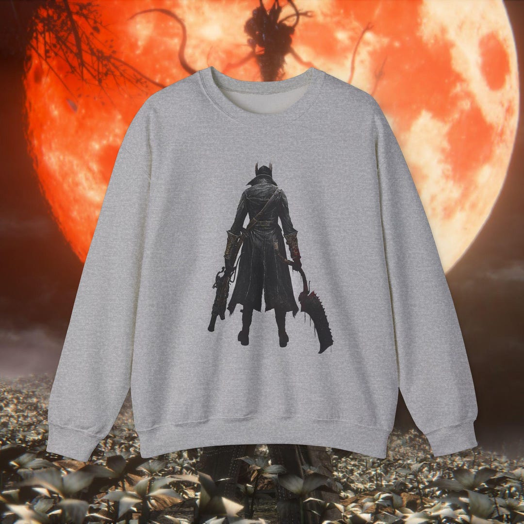 Bloodborne Unisex Sweatshirt, Dark Fantasy Gamer Top, Long Sleeve ...