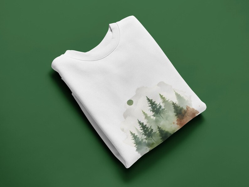 Forest Wallpaper Crewneck Gift for Nature Lover for Christmas Sweater ...
