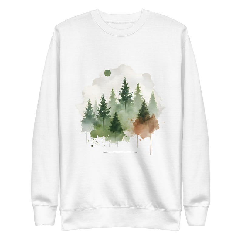 Forest Wallpaper Crewneck Gift for Nature Lover for Christmas Sweater ...