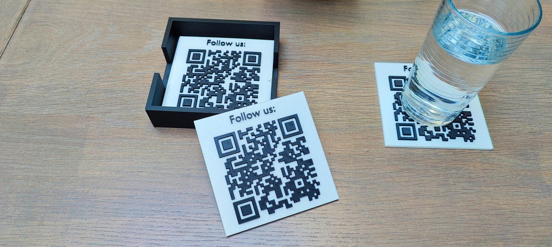 Custom QR Code Drink Coasters: Stylish and Functional Branding Tools ...