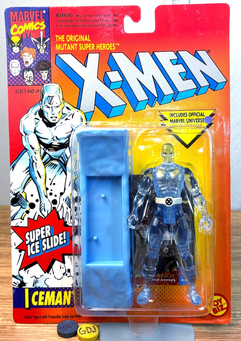 1993 X-men, Marvel, Iceman Action Figure, in Sealed Package, by Toy Biz ...