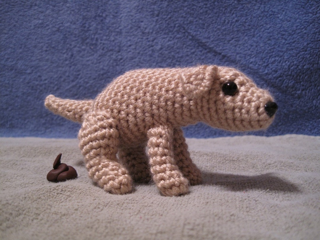 PATTERN - Pooping Dog Crochet Amigurumi - Funny Gift for Scatologists ...