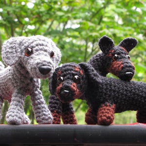 PATTERN: Doberman, Dachshund, Weimaraner Dog Crochet Amigurumi - Etsy