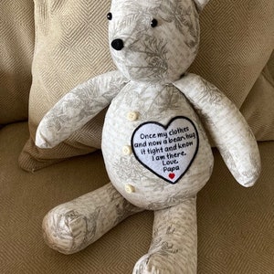 Handmade Memory Bear Custom Made Keepsake Bear - Etsy