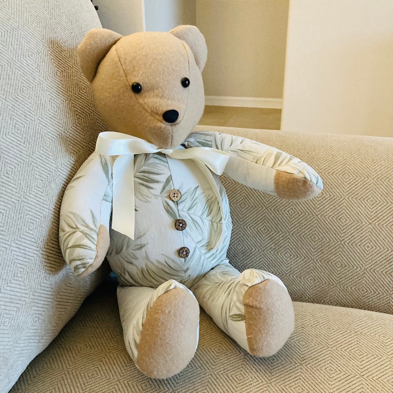 Handmade Personalized Memory Bear Keepsake From Loved One's Clothing ...