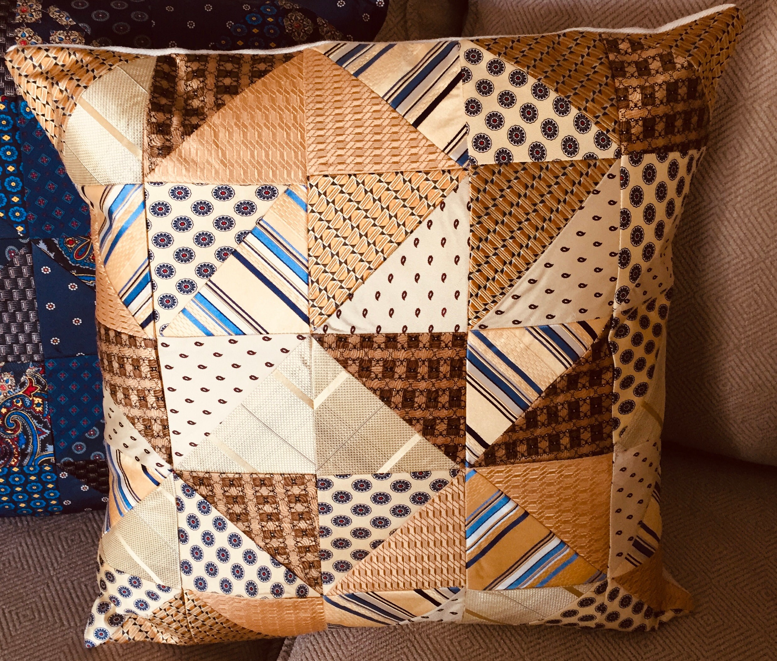 Custom Necktie Memory Pillow: Heartfelt Keepsake From Dad's Ties - Etsy