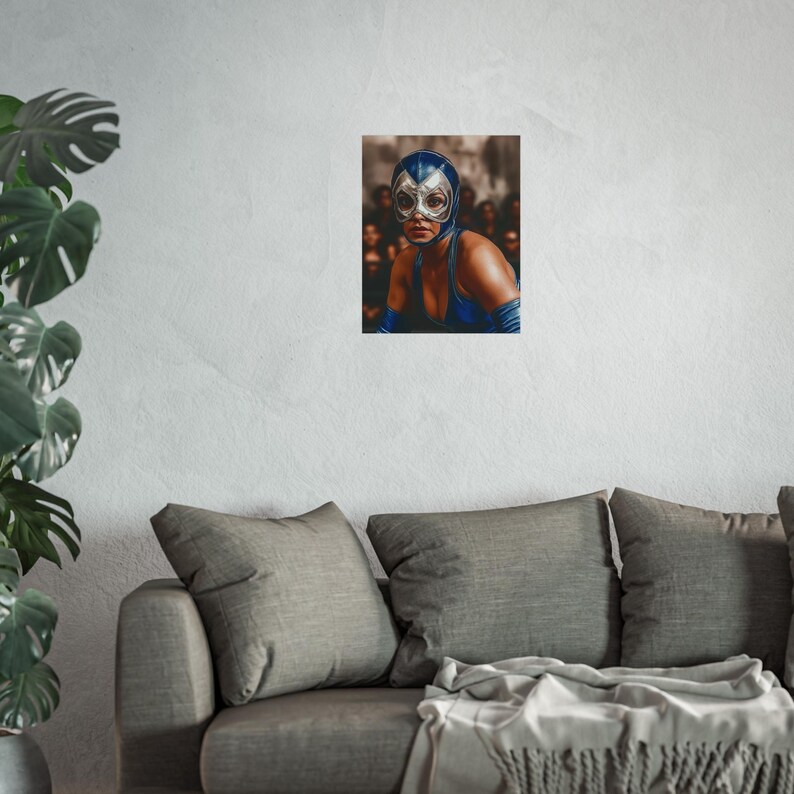 Dynamic Luchador Fine Art Poster | Wrestling Wall Decor, Sports Art ...