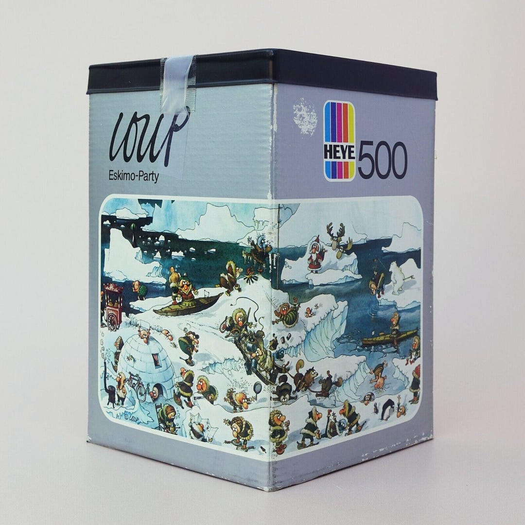 HEYE Vintage Loup Eskimo Party Puzzle 500 Piece, 1974 German Made ...