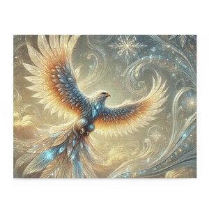 Radiant Light Hawk A Majestic Fantasy Puzzle Featuring a Mystical Hawk ...