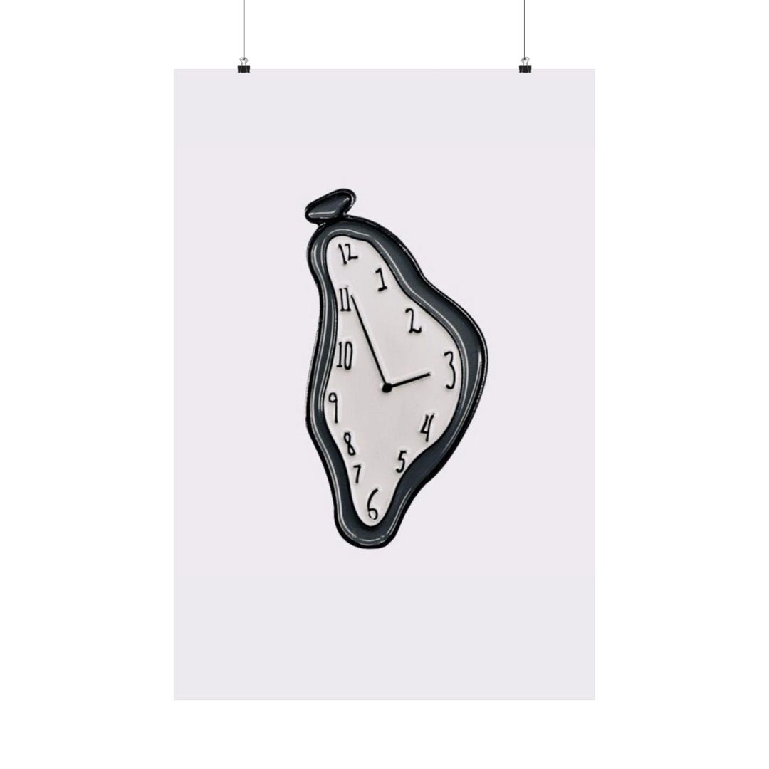 Vertical Wall Clock, Unique Dali Fading Clock Design, Home Decor Poster ...