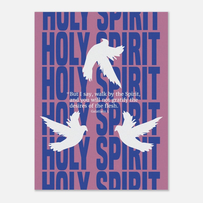 Holy Spirit Poster – Christian Wall Art Print – Inspirational Faith ...