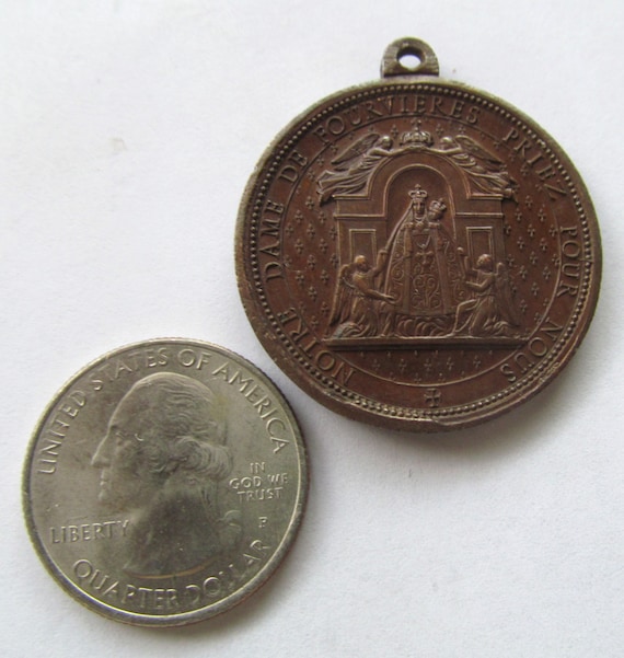 Angels Crowning Our Lady Of Fourviere Antique Religio… - Gem