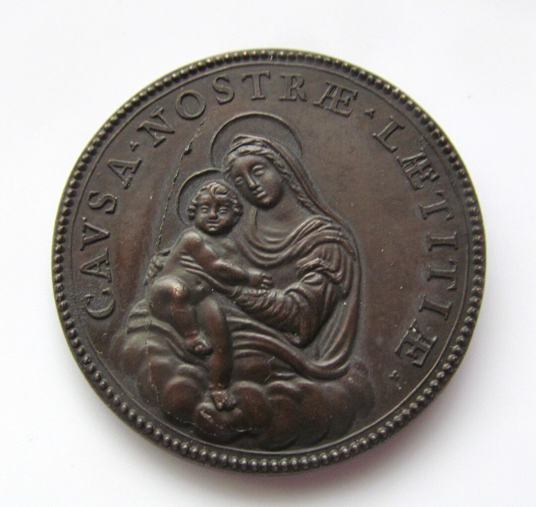 Pope Gregory XV Virgin Madonna Papal Medal Anniversary of the ...