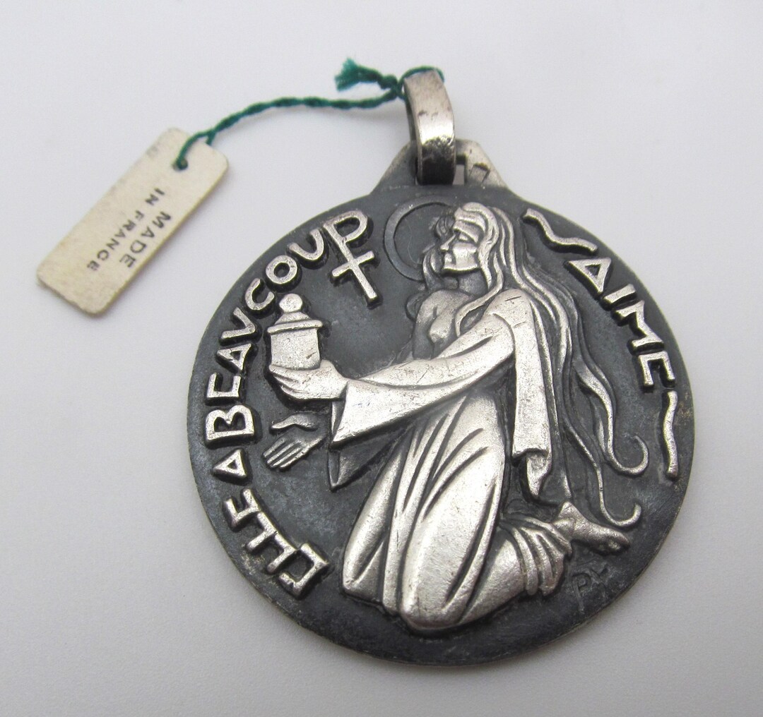 Mary Magdalene Vintage Religious Medal Fernand Py French Catholic ...