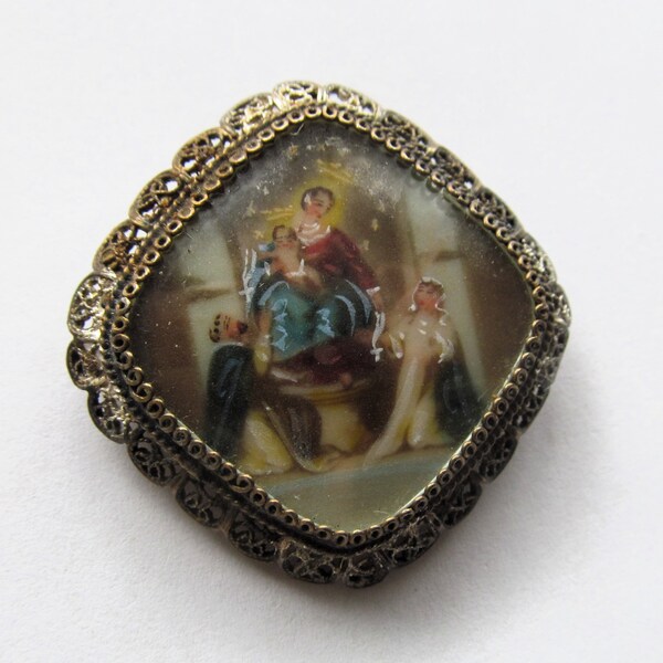 Hand Painted Brooch - Etsy