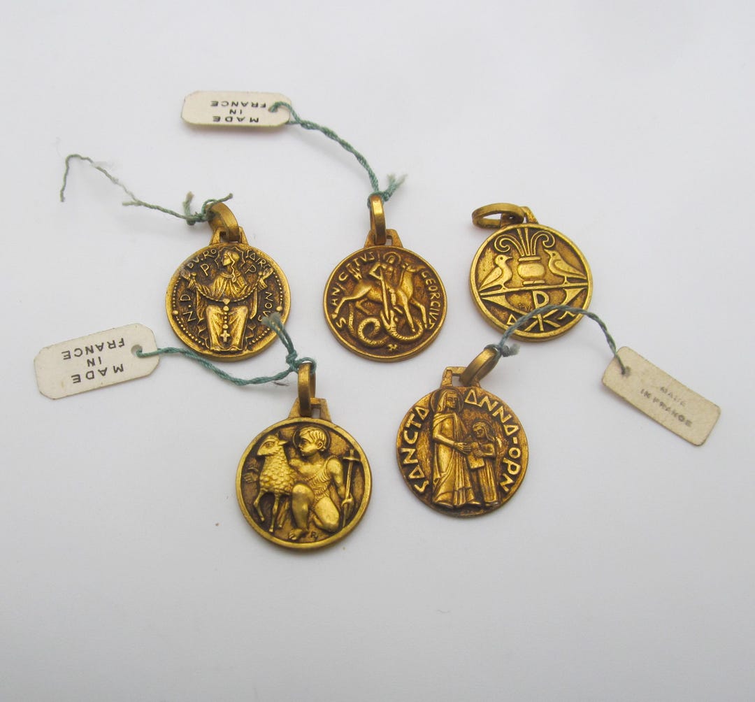 Vintage Fernand Py Gold Plated Religious Medal Lot SS76 - Etsy