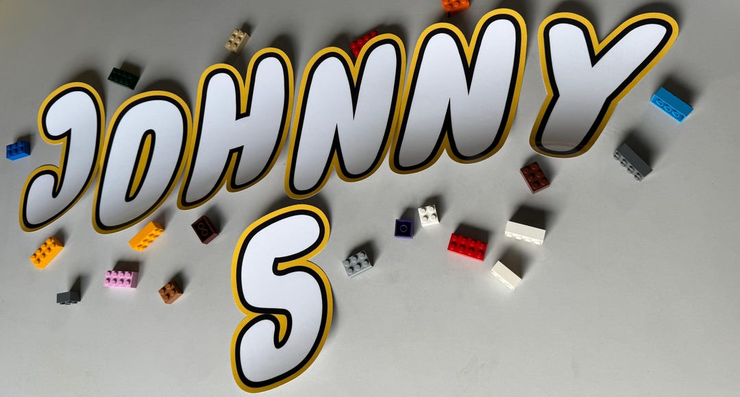 Personalised LEGO Stickers Letters and Numbers, Birthday Signs ,party ...