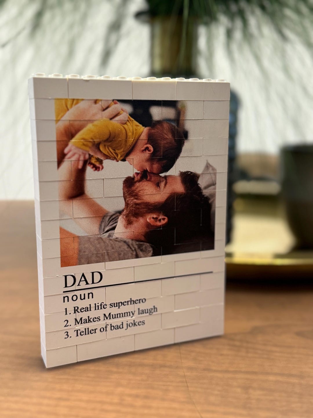 Personalised 60 LEGO® Bricks Dad Photo Block, Gift for Dad, Father's ...