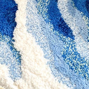 Ocean Wave Shaped Carpet | Plush Area Rug for Living-room | Soft ...