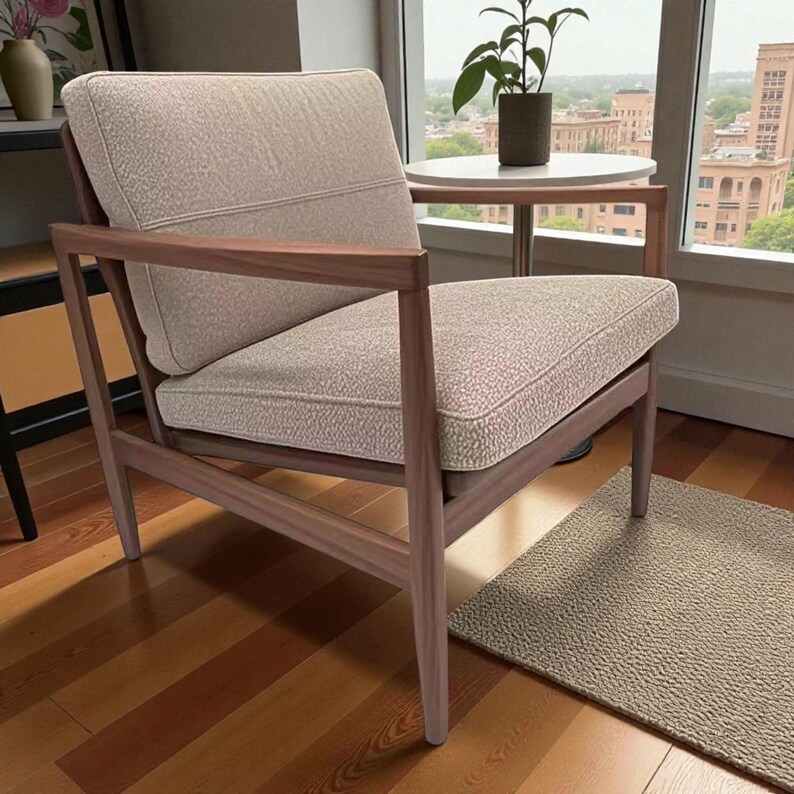 Customizable Scandinavian Lounge Chair – Low Slung Armchair - Etsy