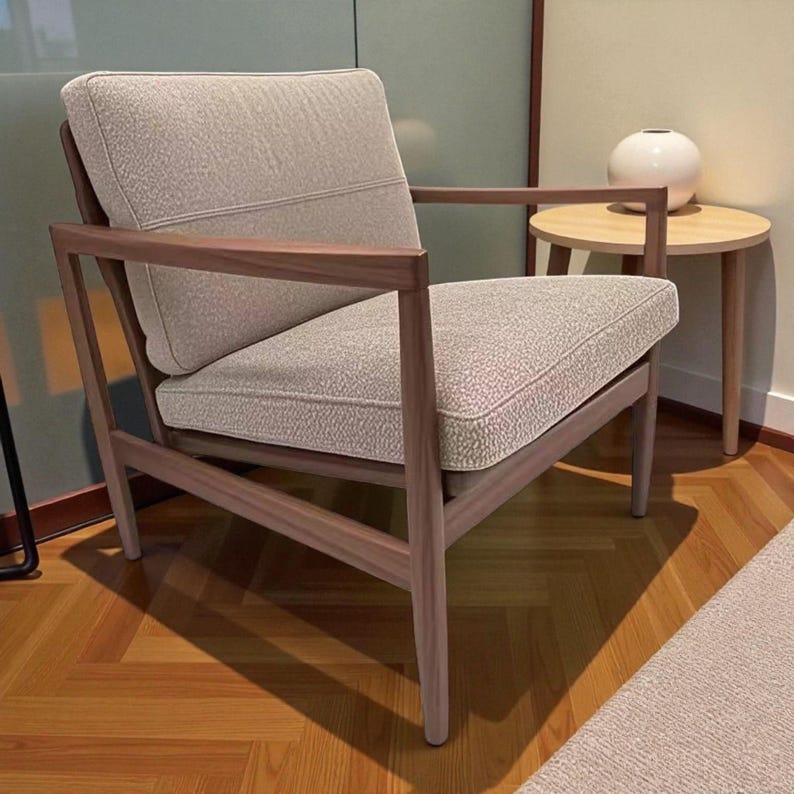 Customizable Scandinavian Lounge Chair – Low Slung Armchair - Etsy