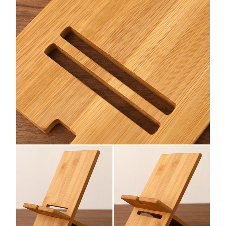 Simple Wooden Smartphone Holder – Minimalist Phone Stand, Desk ...