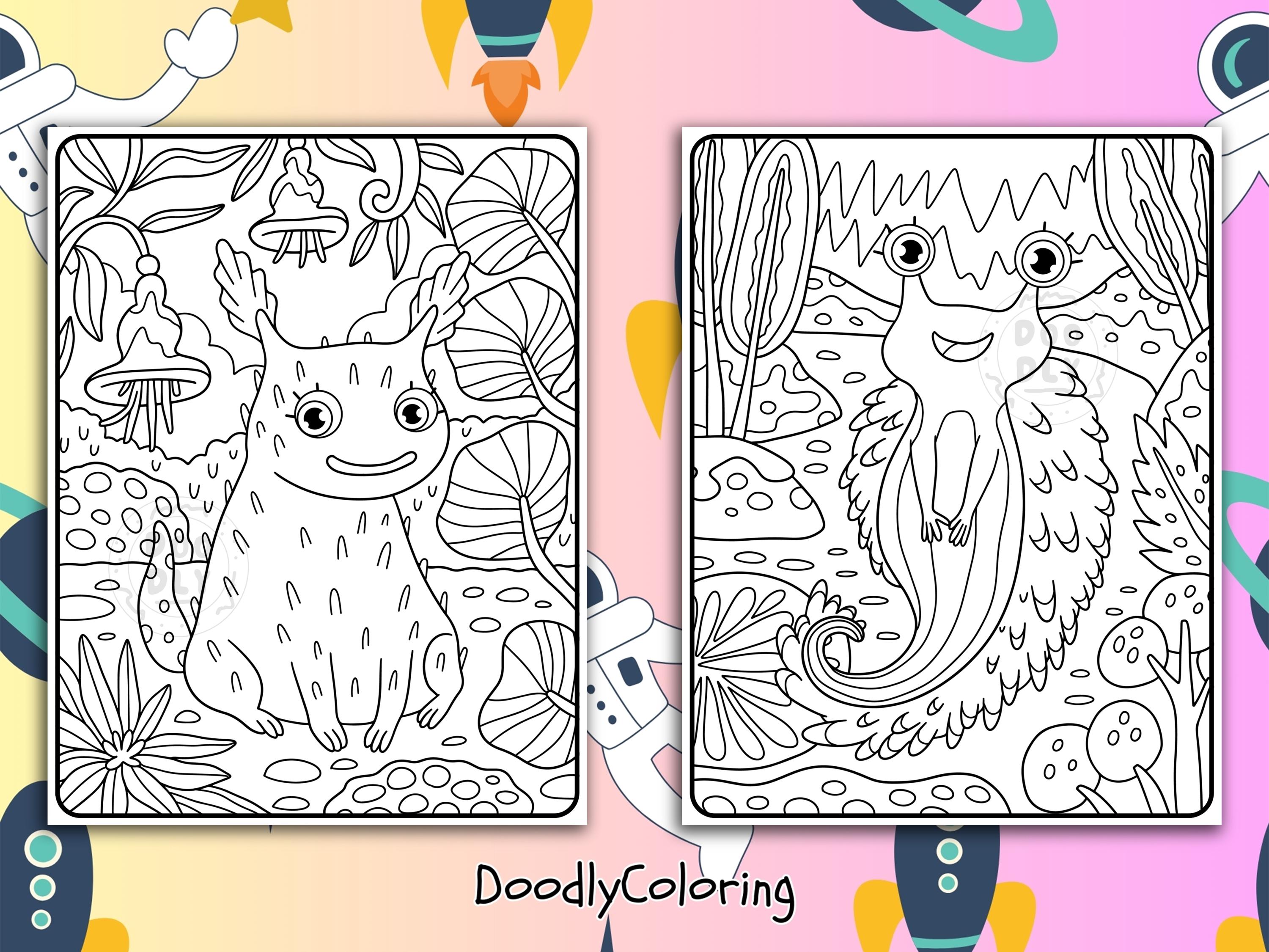 10 Alien Coloring Pages Orbit Oddballs Space-themed Art, Weird and Ugly ...