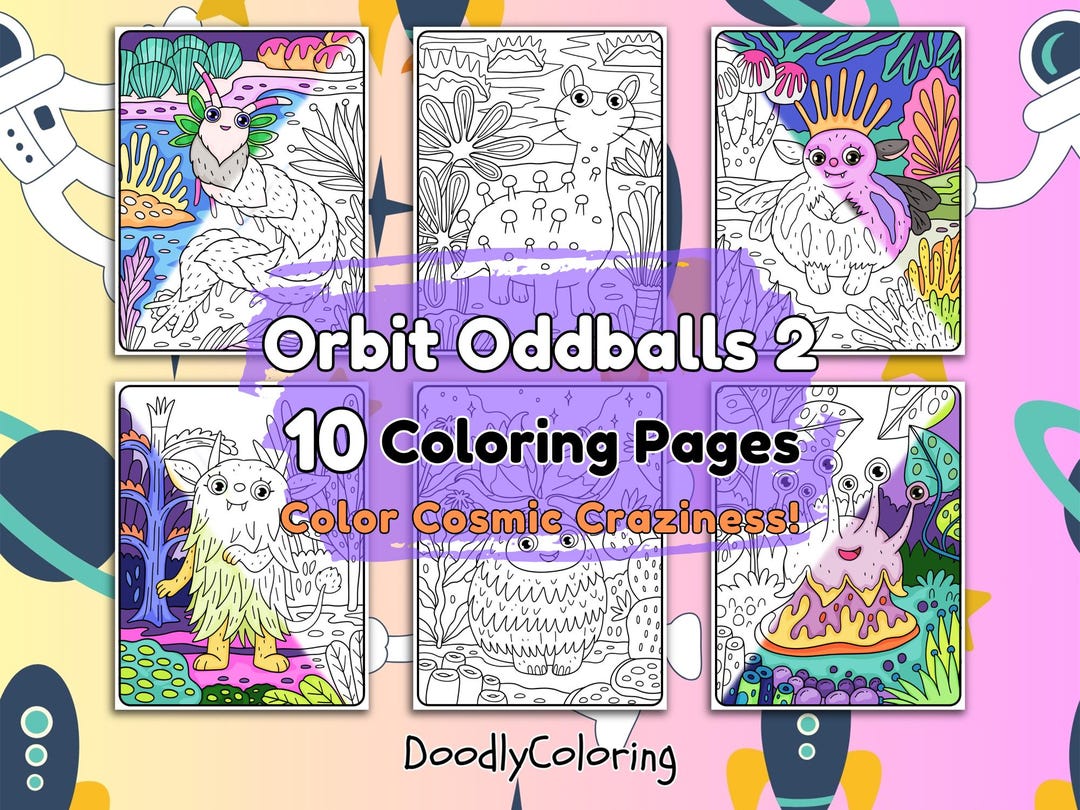 Orbit Oddballs - 10 Ugly Alien Coloring Pages for Kids and Adults ...