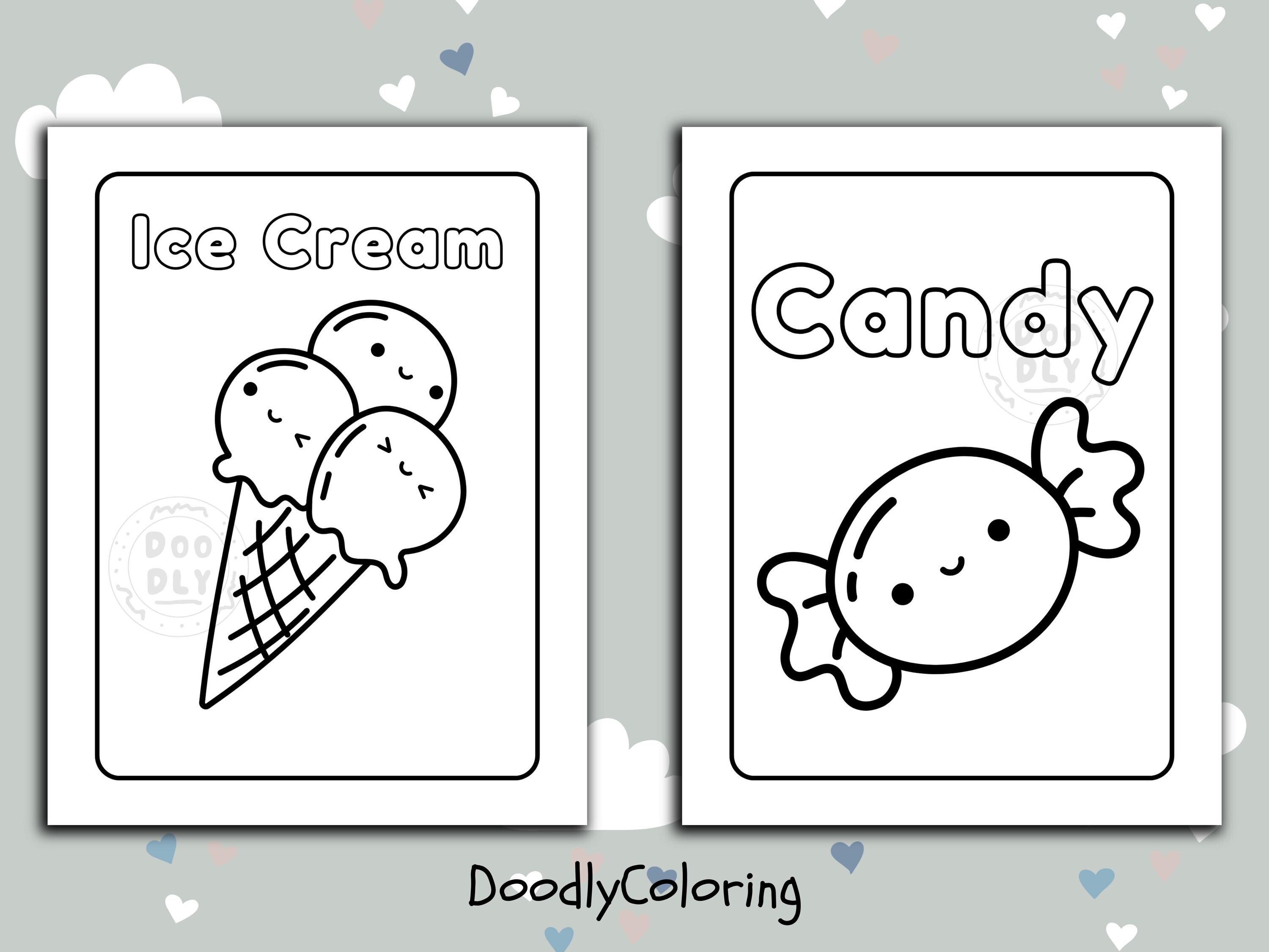 Colorful Bites: Kawaii Food Coloring Pages for Kids - Fun Learning ...