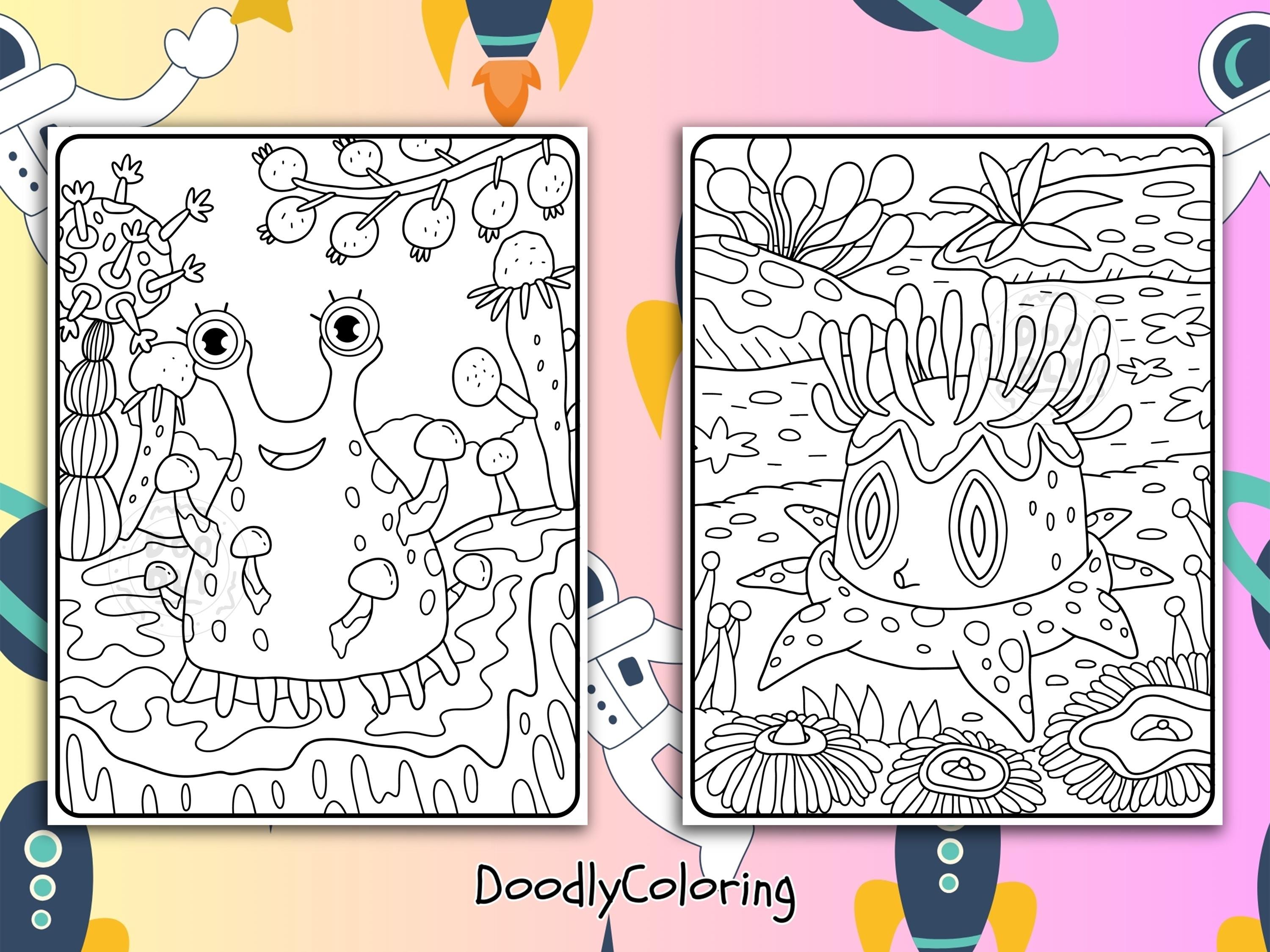 10 Alien Coloring Pages Orbit Oddballs Space-themed Art, Weird and Ugly ...