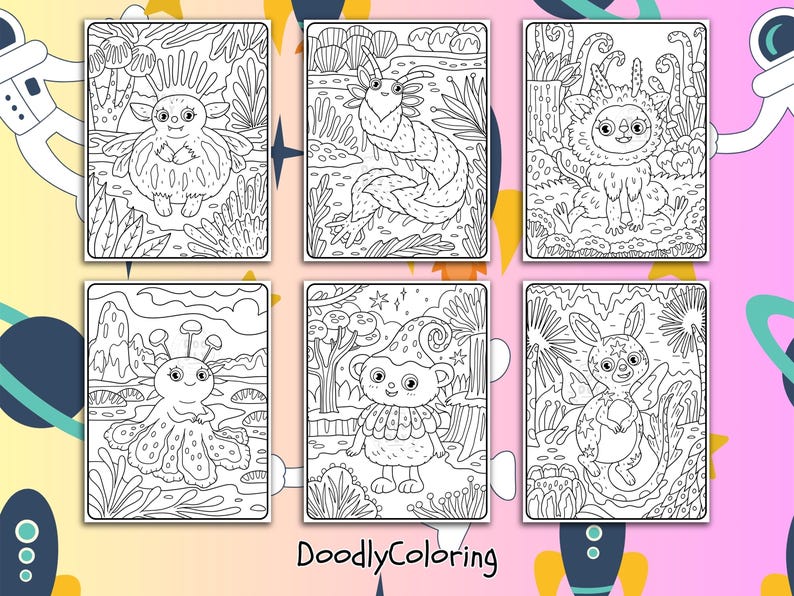 Weird Alien Coloring Pages - 30 Orbit Oddballs Ugly Space Creatures ...