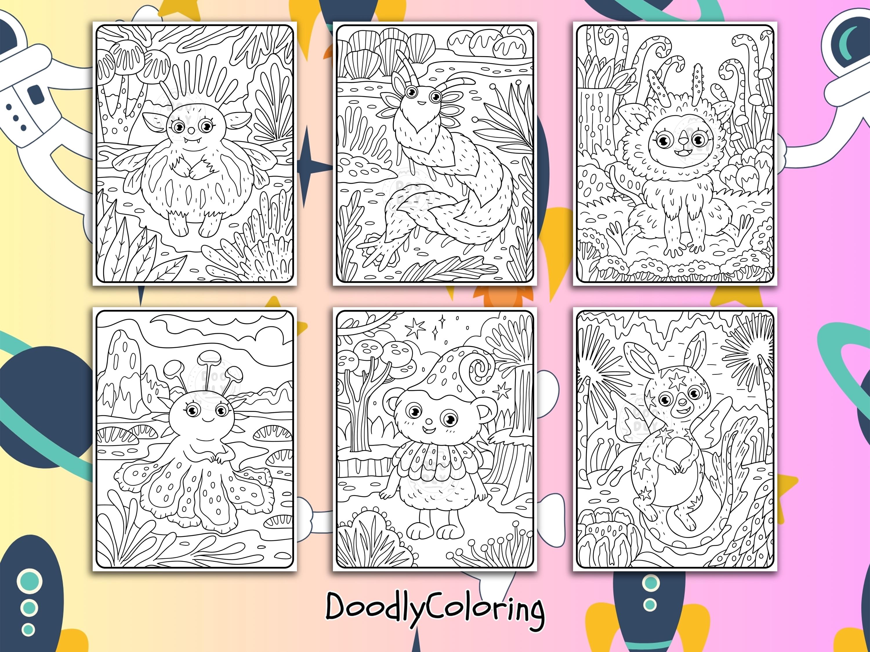 Weird Alien Coloring Pages 30 Orbit Oddballs Ugly Space Creatures ...