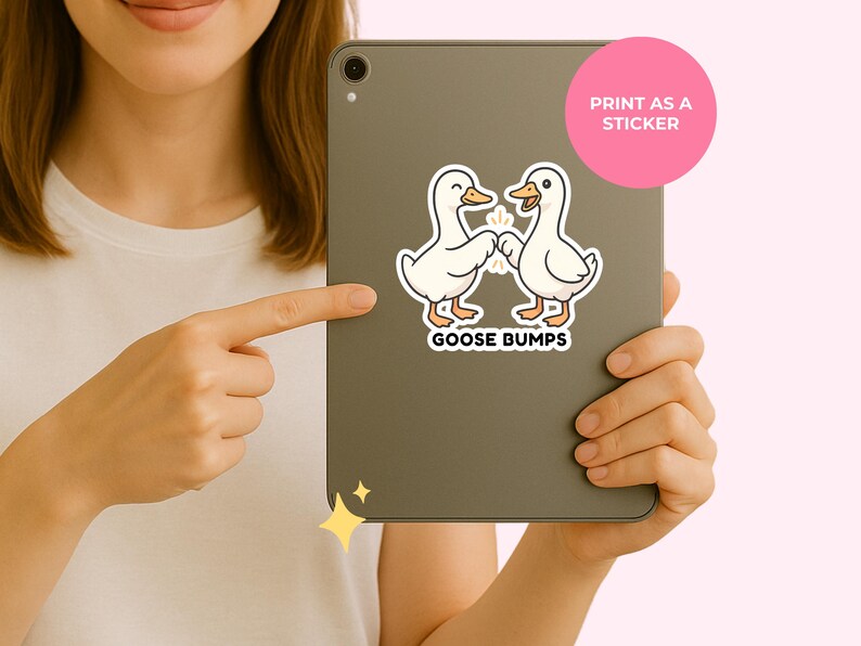 Goose Bumps PNG – Funny Kawaii Goose Clipart, Animal Friendship Art for ...