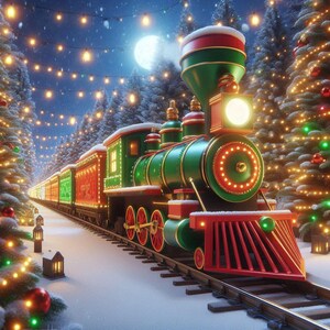 Train in Christmas Theme. - Etsy