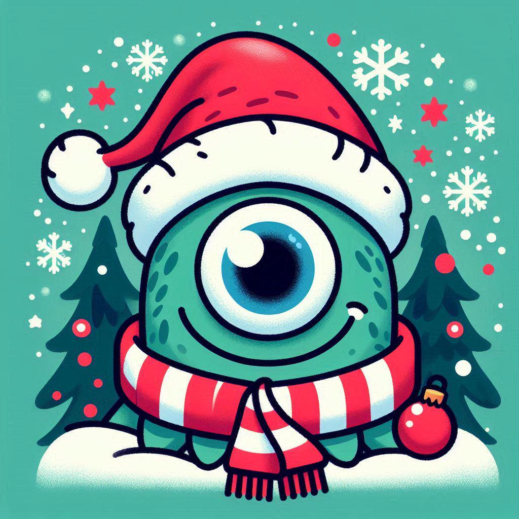 Cyclops in Christmas Theme. - Etsy