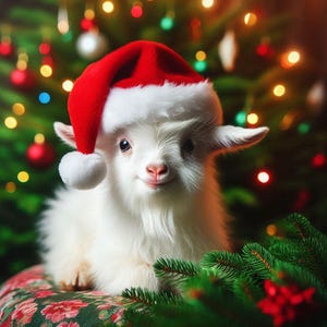 The Goat in Christmas Theme. - Etsy