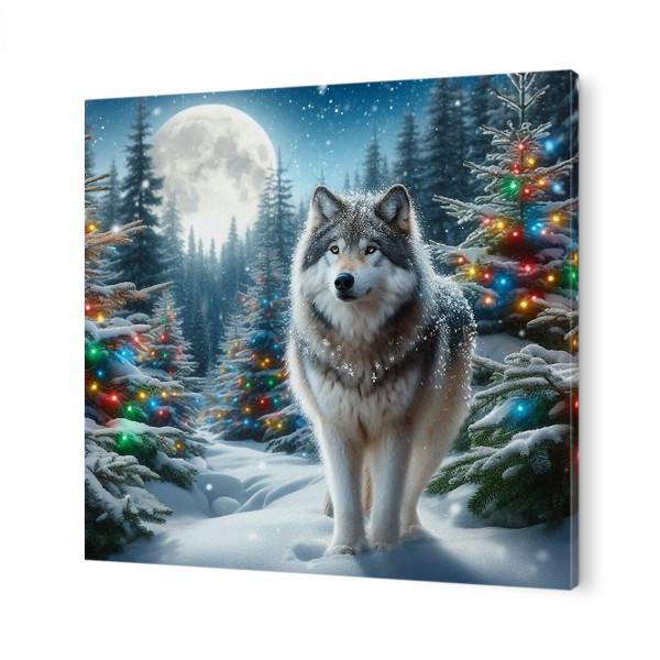 Wolf in Christmas Theme. - Etsy