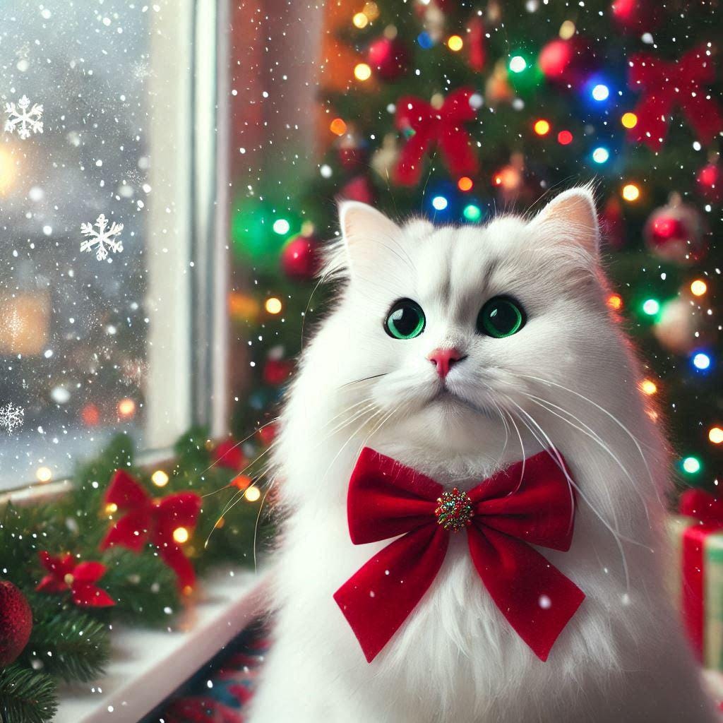 Cat in Christmas Theme. - Etsy