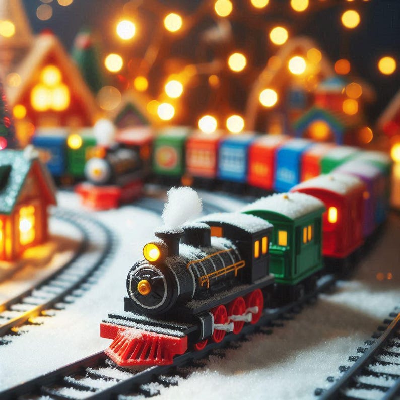 Train in Christmas Theme. - Etsy
